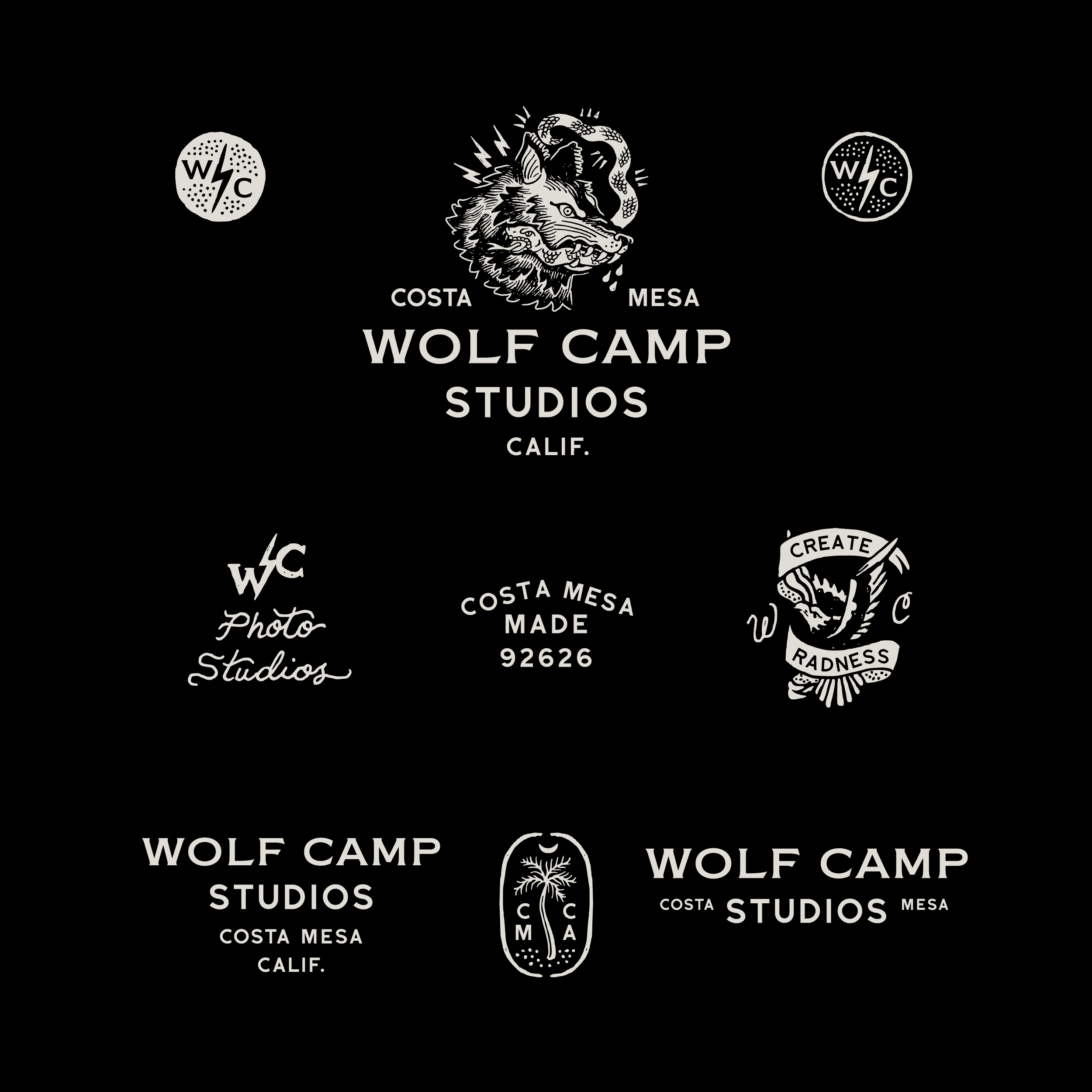 Wolf Camp Studios Logo and Identity System - Hoodzpah