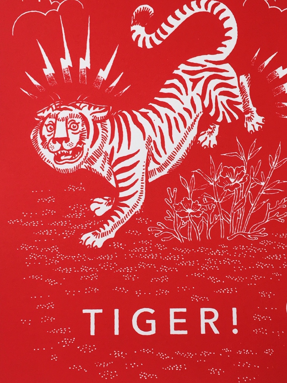 Red "Go Get 'Em Tiger" Poster - Hoodzpah Design