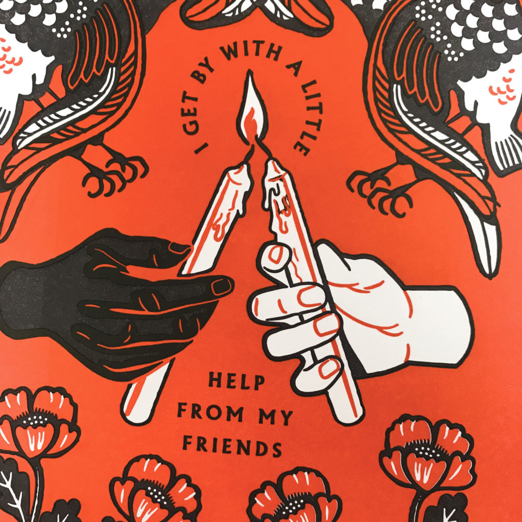 My Friends Letterpress Poster Print - Hoodzpah