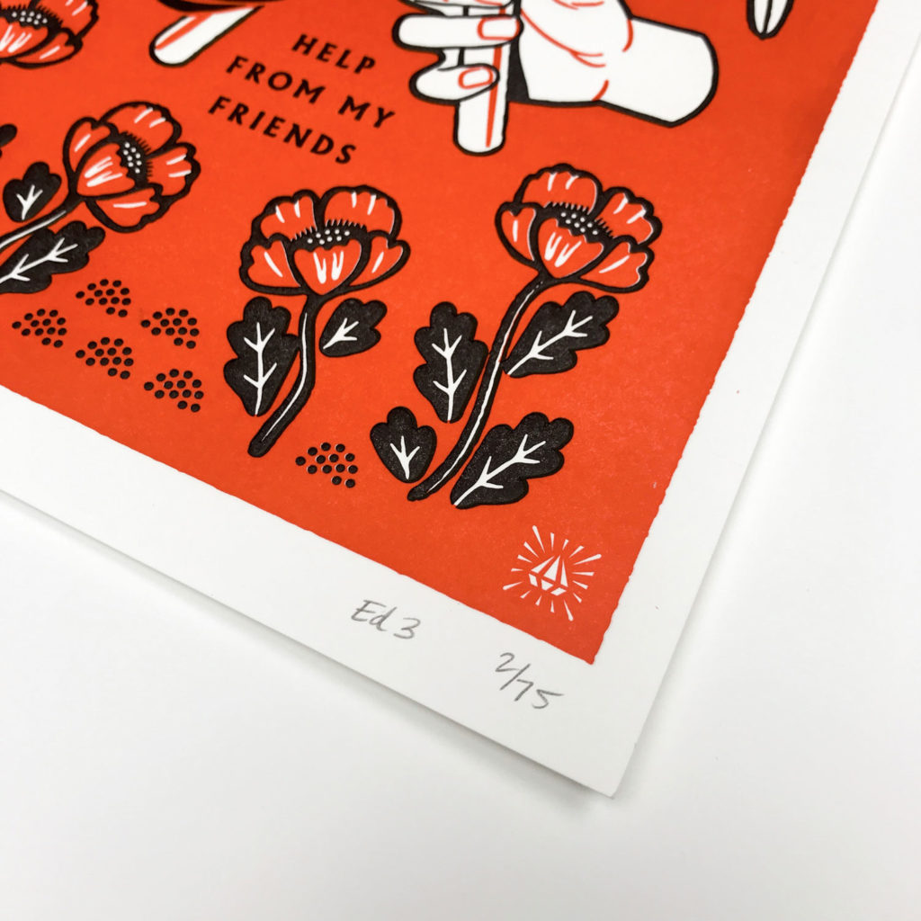 My Friends Letterpress Poster Print - Hoodzpah