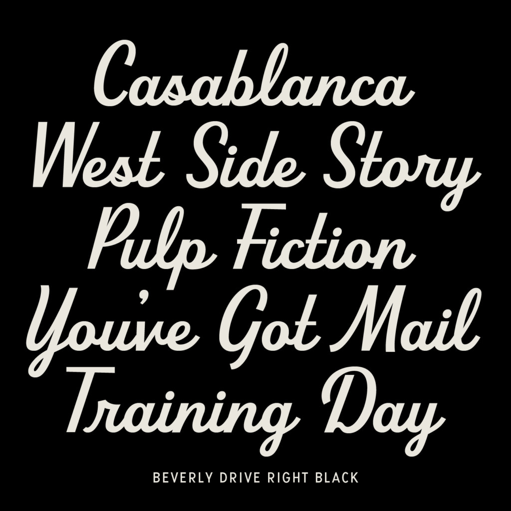 Beverly Drive Right – Retro Script Font - Hoodzpah