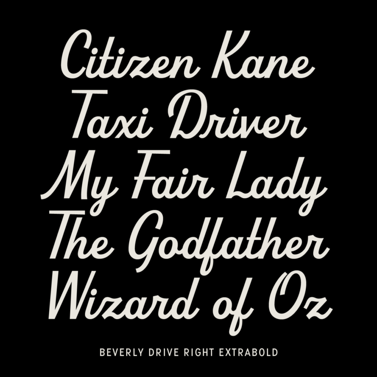 Beverly Drive Right – Retro Script Font - Hoodzpah