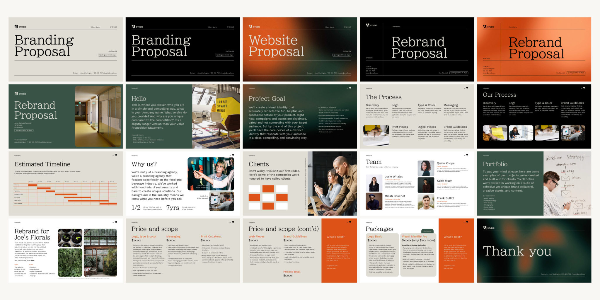 Proposal Deck Template for Creatives - Hoodzpah