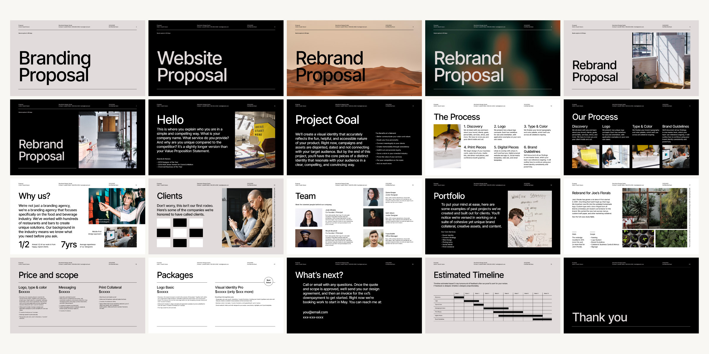 Proposal Deck Template for Creatives - Hoodzpah