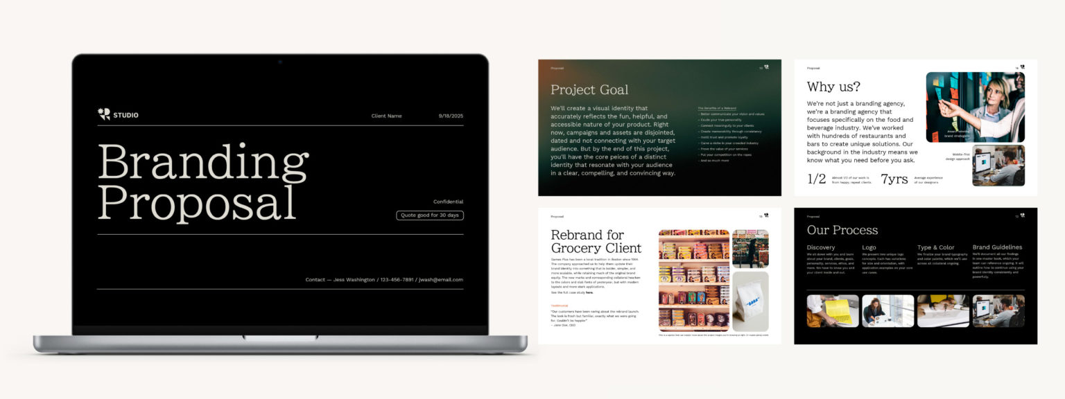 Proposal Deck Template for Creatives - Hoodzpah