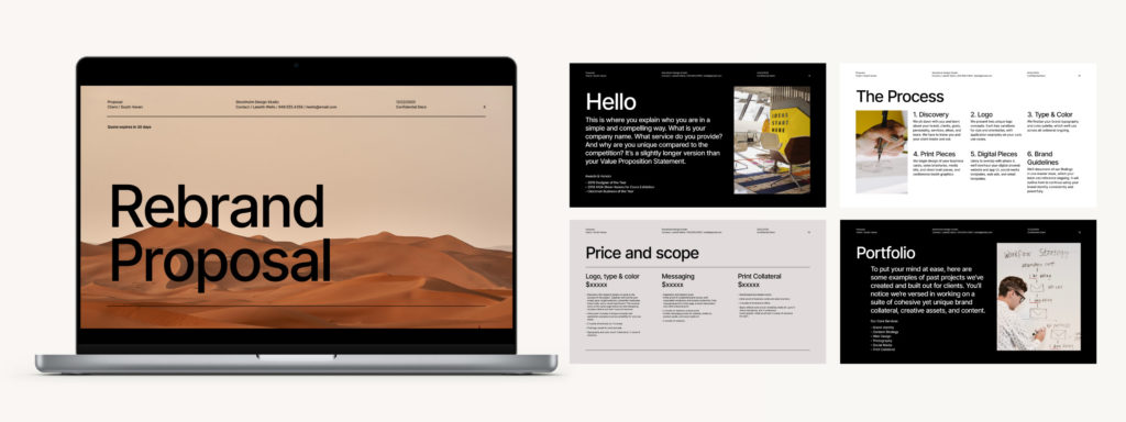 Proposal Deck Template for Creatives - Hoodzpah