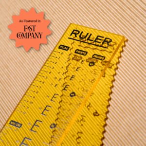 Acrylic UV Printed Type Ruler 2.0 - Hoodzpah