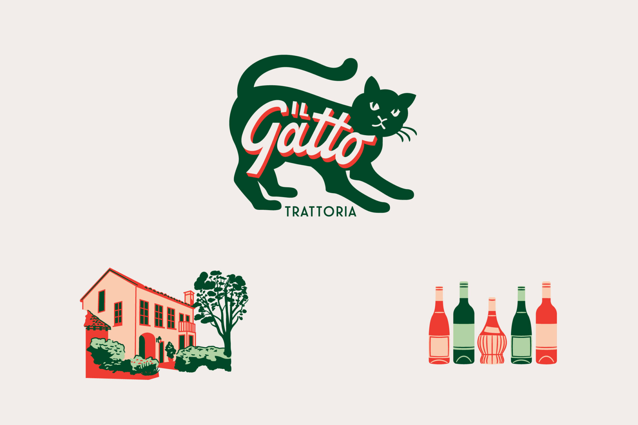 Restaurant Brand Identity for Il Gatto