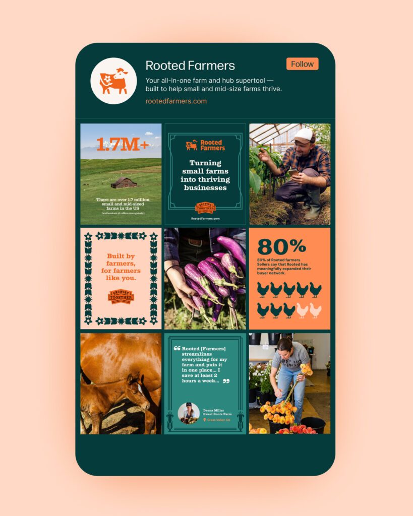 Rooted Farmers rebrand: The growth supertool for farms & hubs